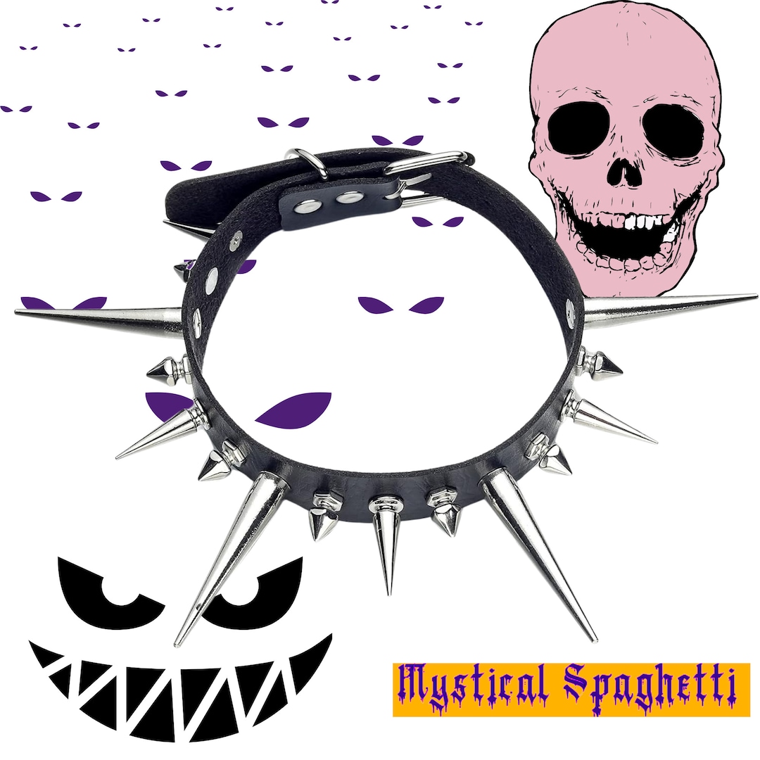 Spiked Chocker, Gothic Emo Punk Style Chocker, Accessories Women Men ...