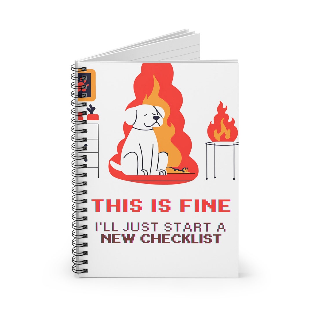 This is Fine Meme Office Notebook Corporate Cringe Chronicles Ruled ...