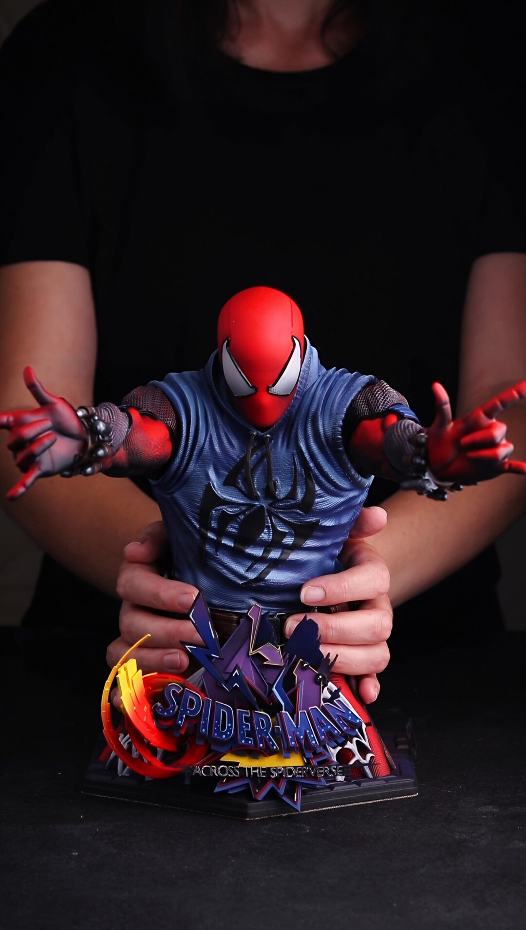 Epic Wall-crawling Hero Resin Statue | 15–30cm Hand-painted Superhero ...
