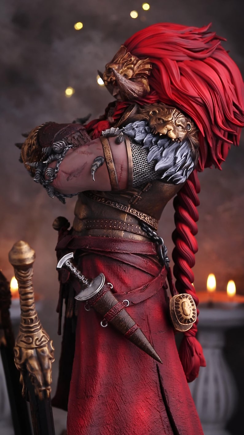 Hand Painted General Radahn Statue: Elden Ring Collectible Resin Figure ...