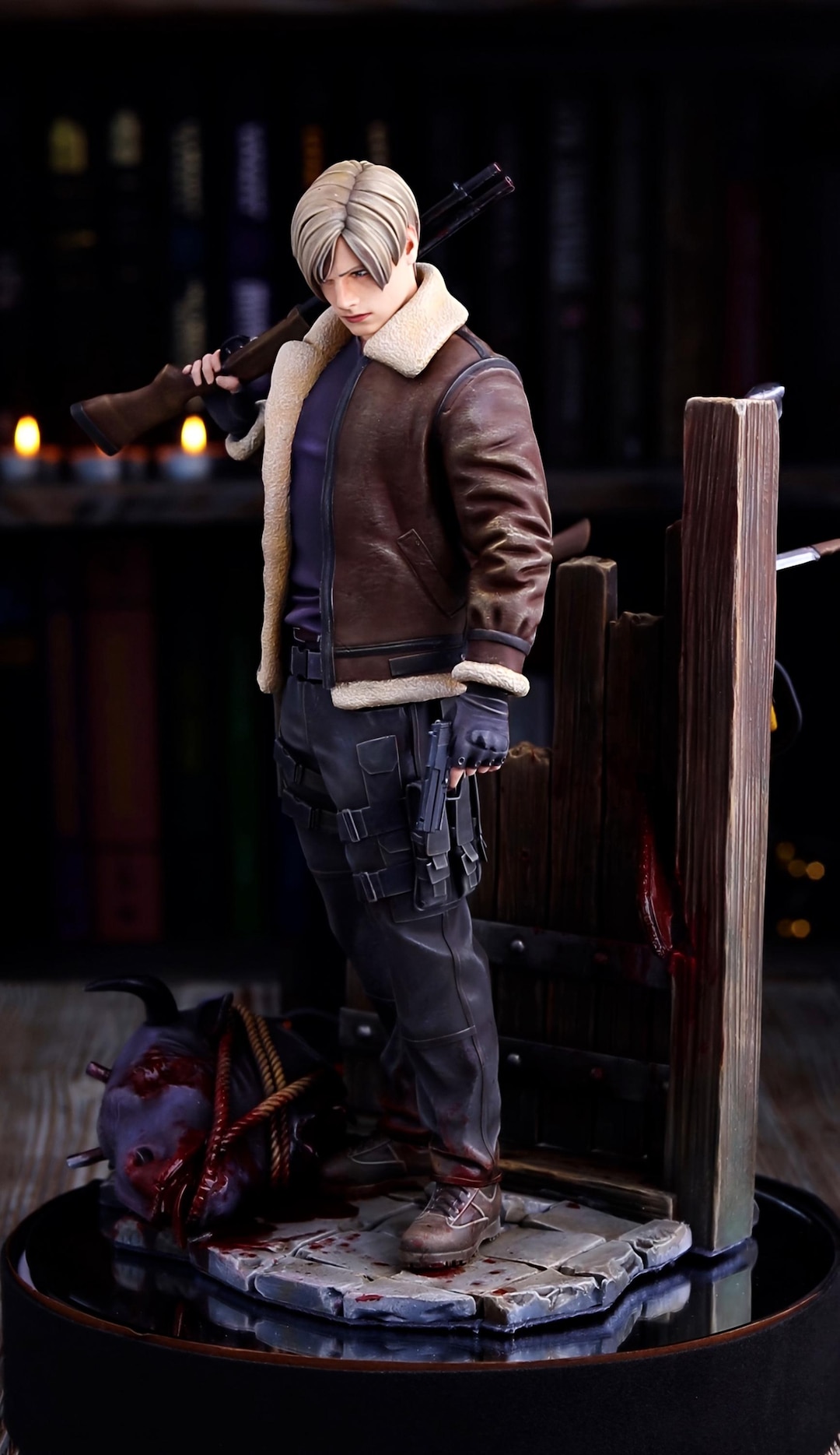 Painted Leon S. Kennedy Figure From Resident Evil ,collector’s Statue ...