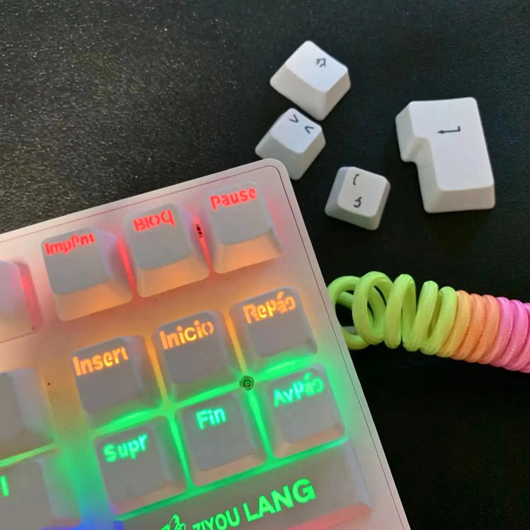 Spanish Keycaps With ISO Keycap 104 for Mechanical Keyboard - Etsy