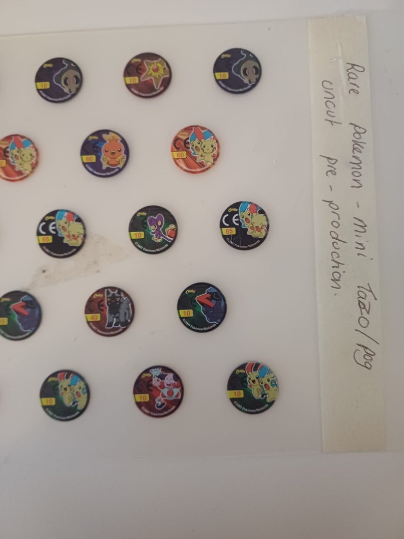 Rare Pokemon Mini Pog/tazo Uncut Sheet - Etsy