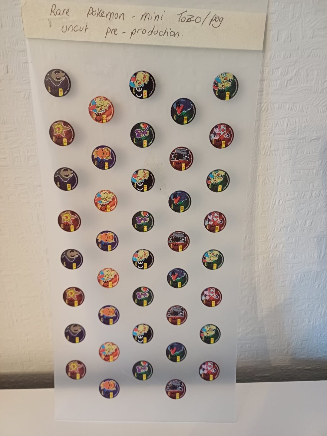 Rare Pokemon Mini Pog/tazo Uncut Sheet - Etsy