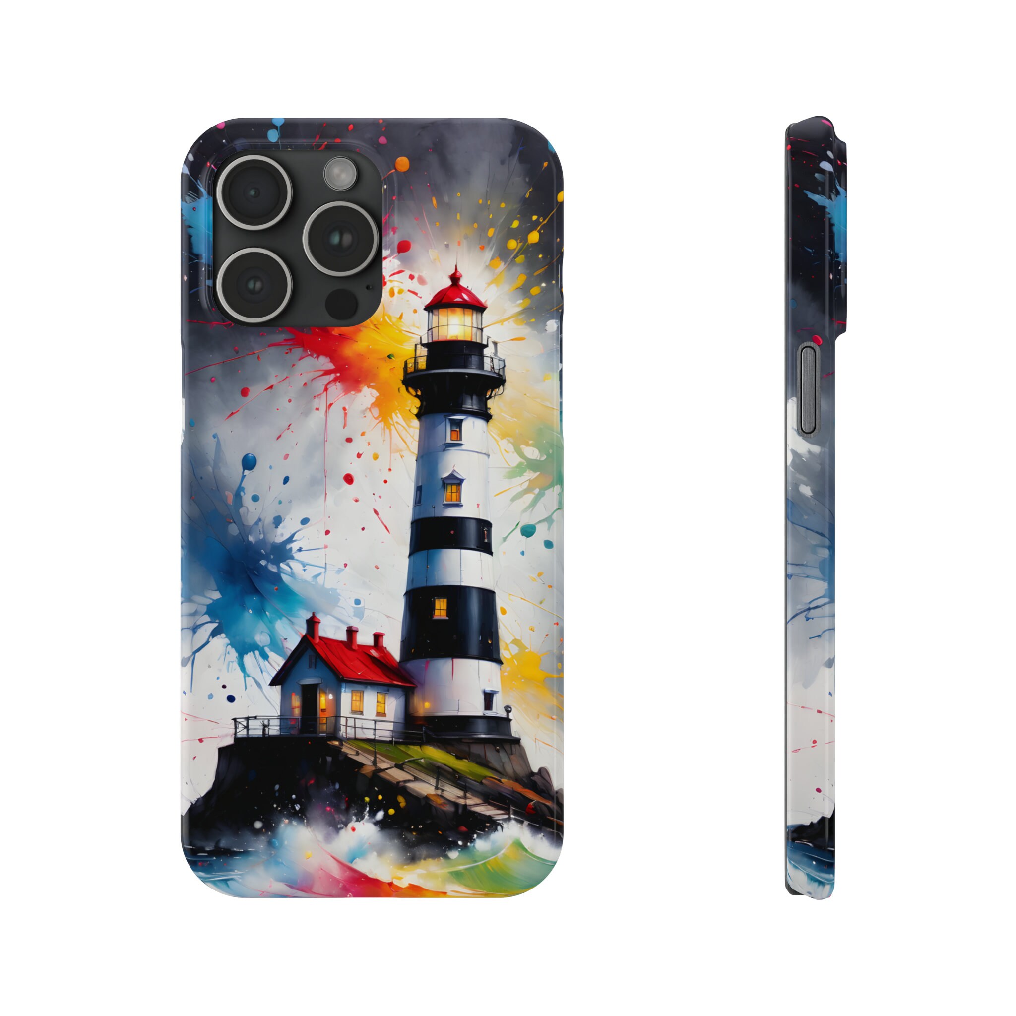 Colorful Lighthouse Slim Phone Cases for iPhone 15 14 13 12 11 - Etsy