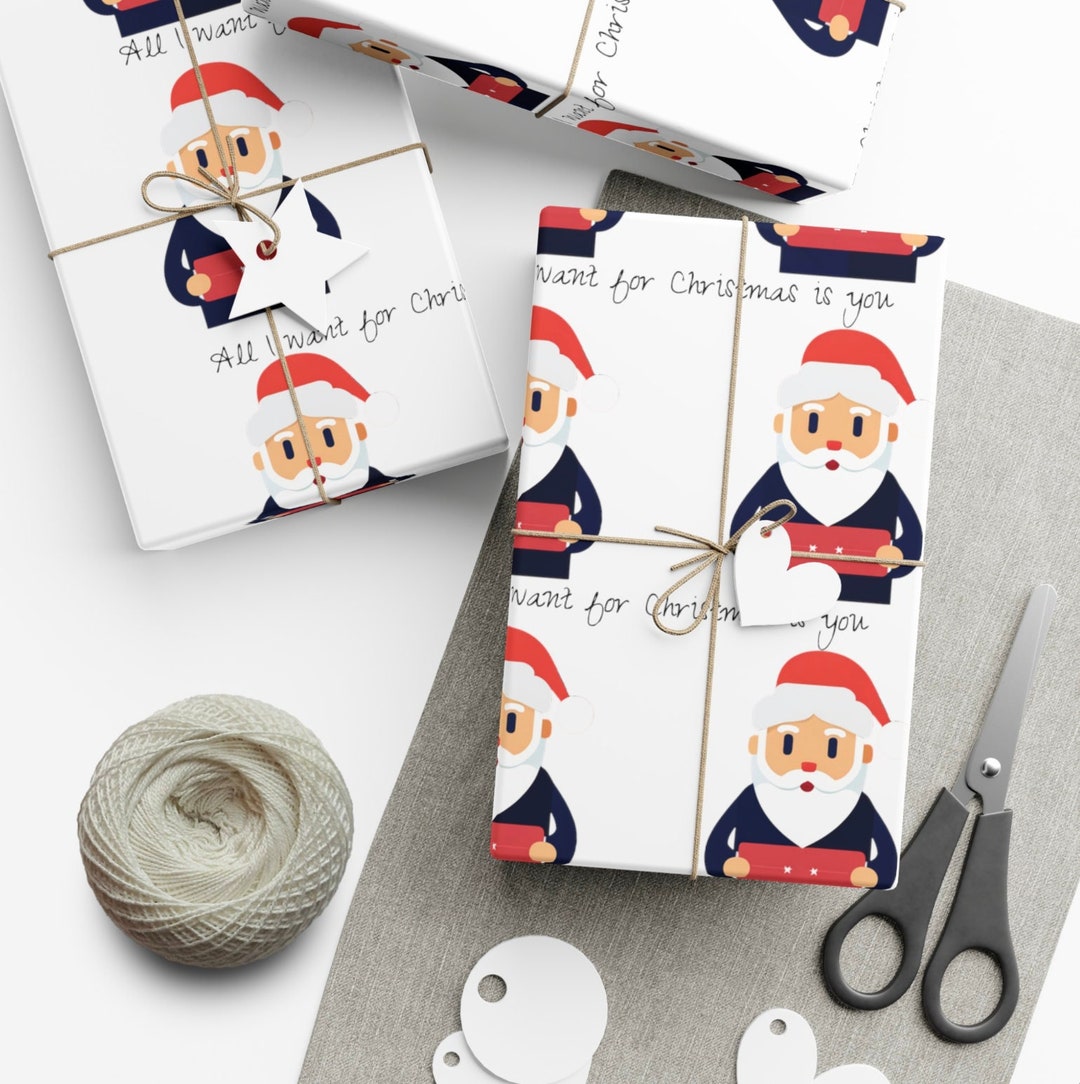 Cute Santa Gift Wrapping Paper - Etsy