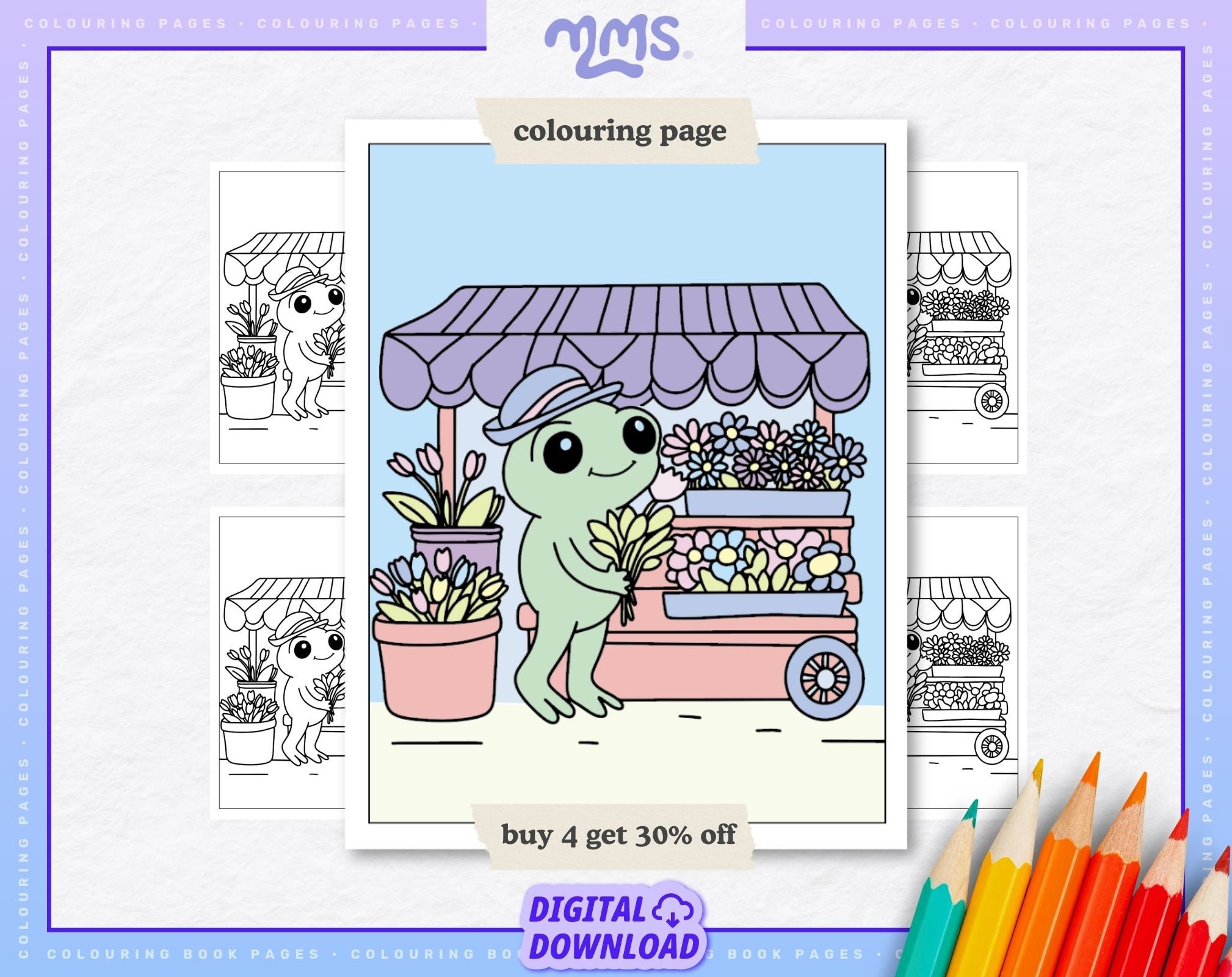 Adult Coloring Pages, Cute Colouring Page, Coloring Bundles, Printable Colouring Book, Printable ...