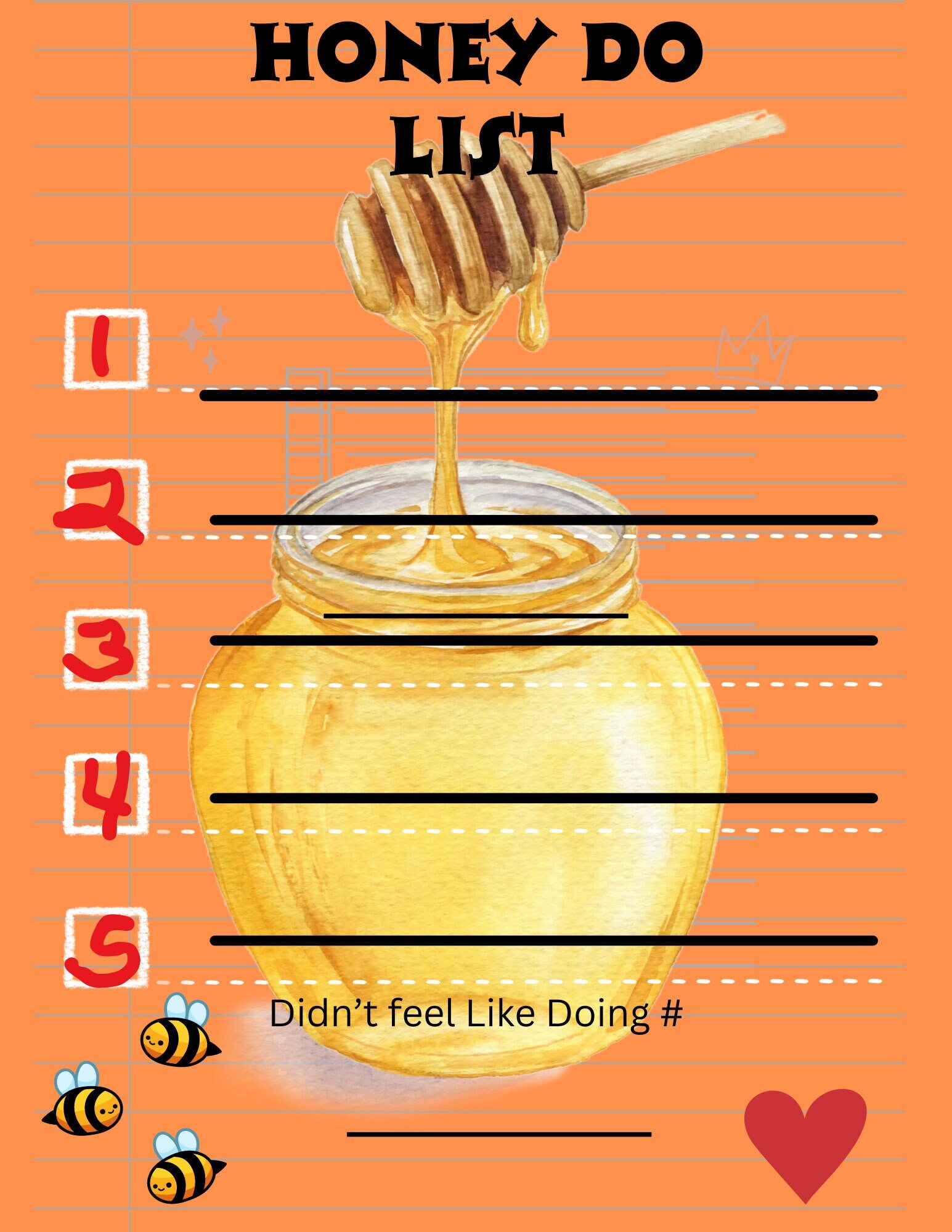 Honey Do Checklist to Organize Household Chores - Etsy