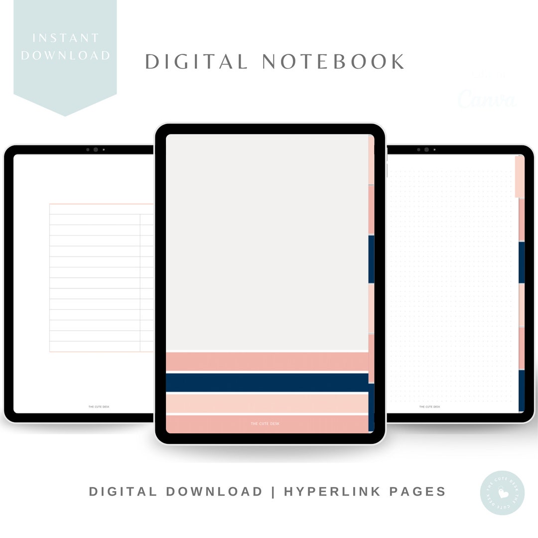 Digital Notebook Rose - Etsy