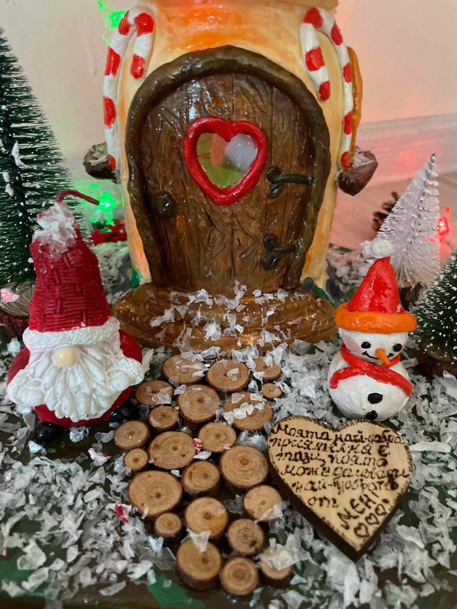 Holiday Joy Clay Christmas House, Jar Foundation, Festive Details ...