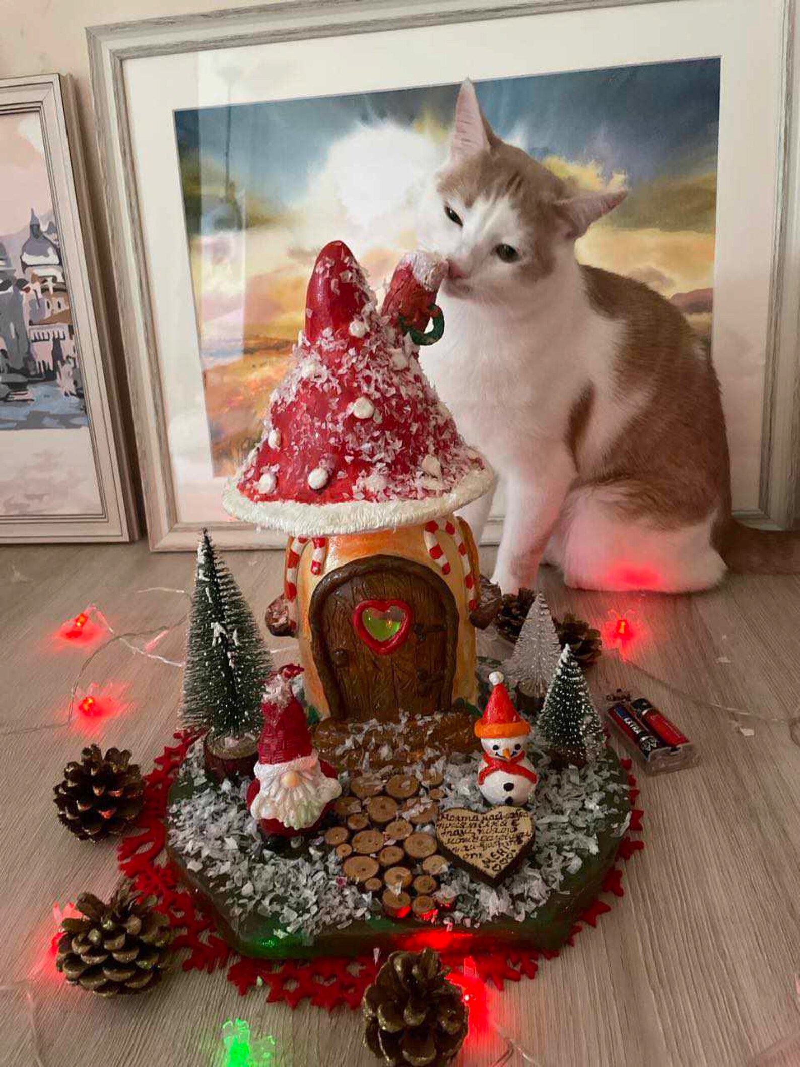 Holiday Joy Clay Christmas House, Jar Foundation, Festive Details ...