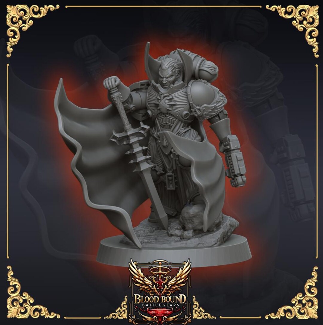 Bloodbound Battlegears Lord Nefirion Cyberbrush 3D Pulses Resin ...