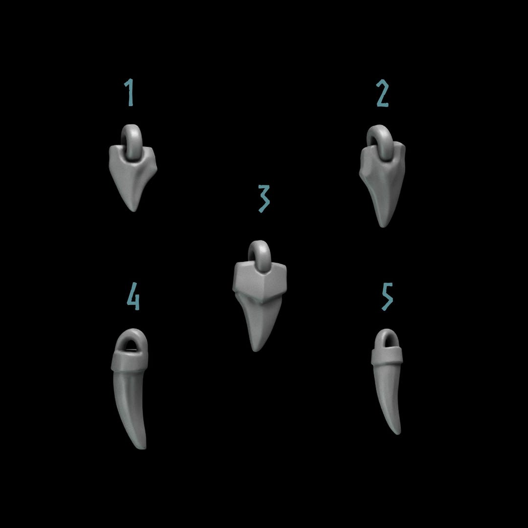 Primal Hounds Fangs Set Primal Hounds Greytide Studios Resin Wargaming ...