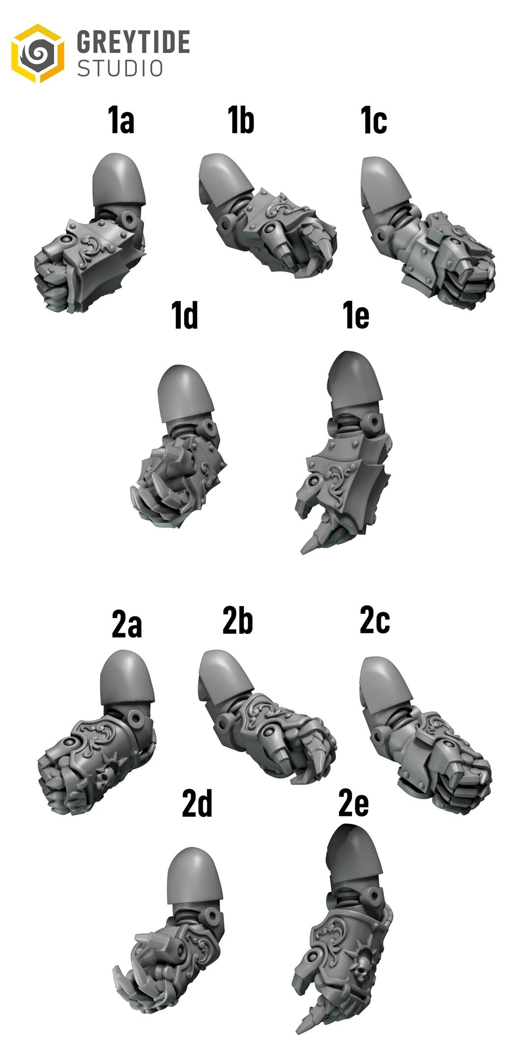 Crimson Lords Fist Set Crimson Lords Greytide Studios Resin Wargaming ...