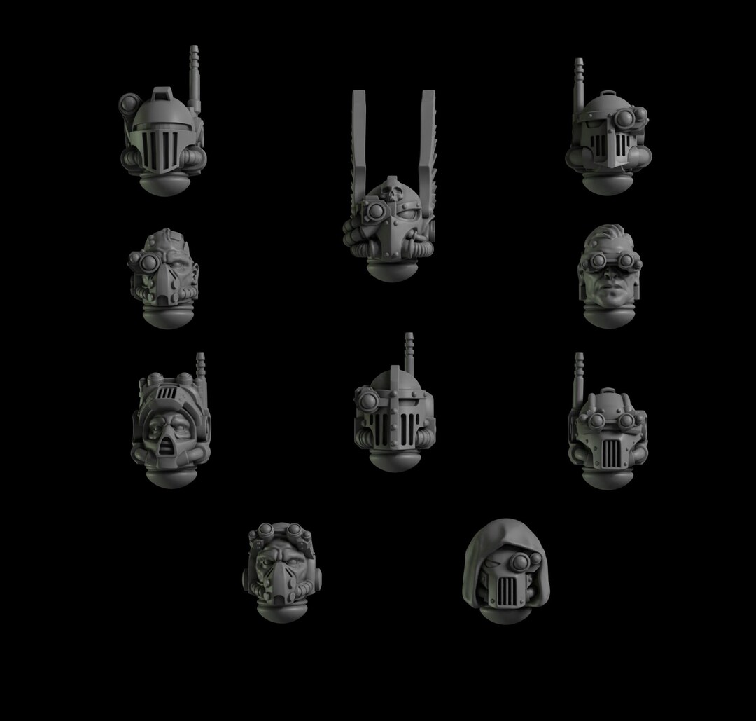 Tactical Head Upgrades Eternal Pilgrims Greytide Studios Resin ...