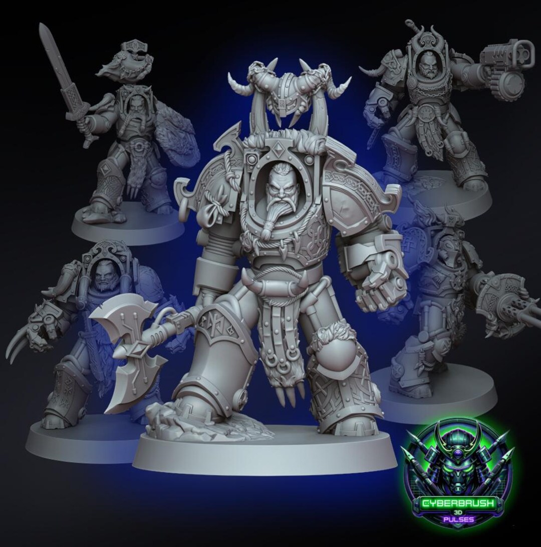 Space Viking Exterminators Cyberbrush 3D Pulses Resin Wargaming Resin ...