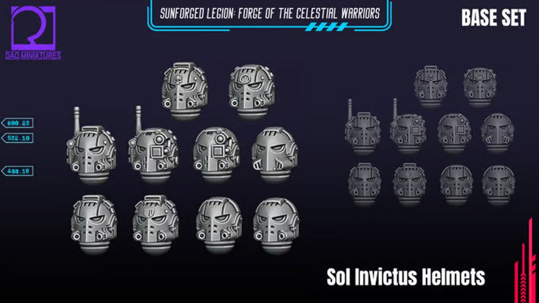 Sol Invictus Helmets Sunforged Legion Resin Dao Miniatures Celestial ...