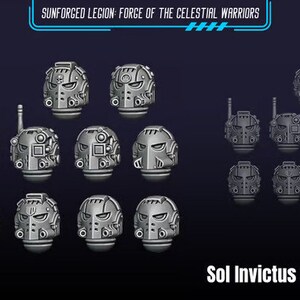 Sol Invictus Helmets Sunforged Legion Resin Dao Miniatures Celestial ...