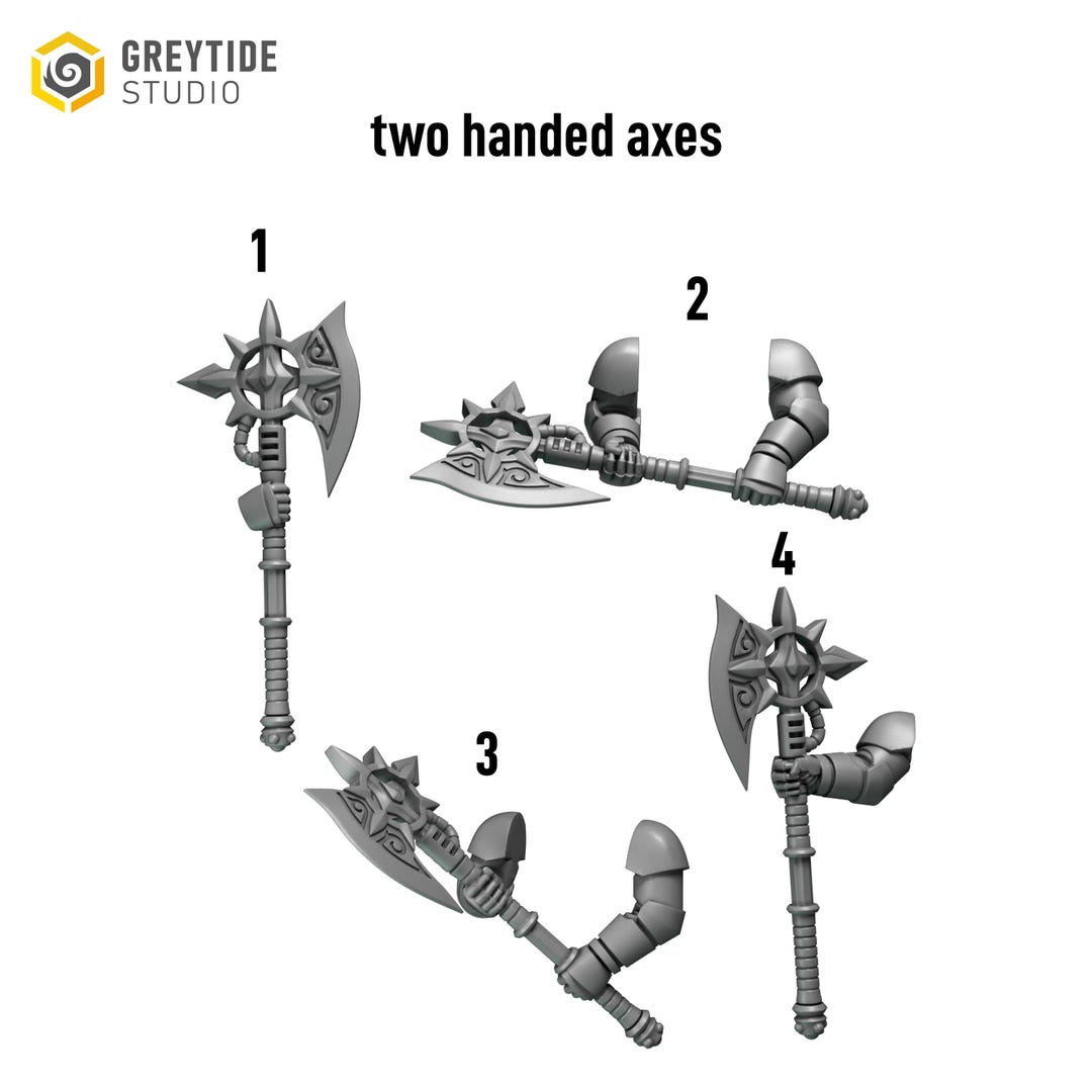 Crimson Lord 2H Axe Set Crimson Lords Greytide Studios Resin Wargaming ...