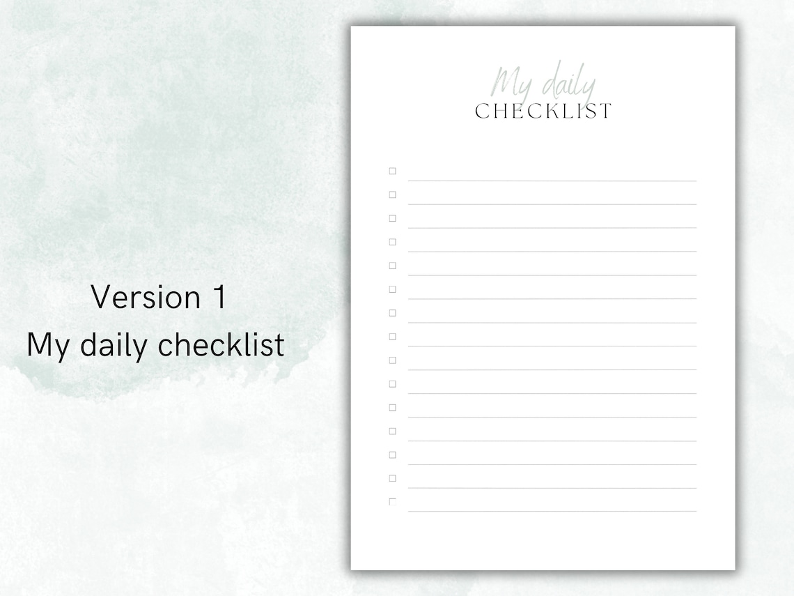 Modèle de checklist, checklist template, checklist à imprimer et à ...