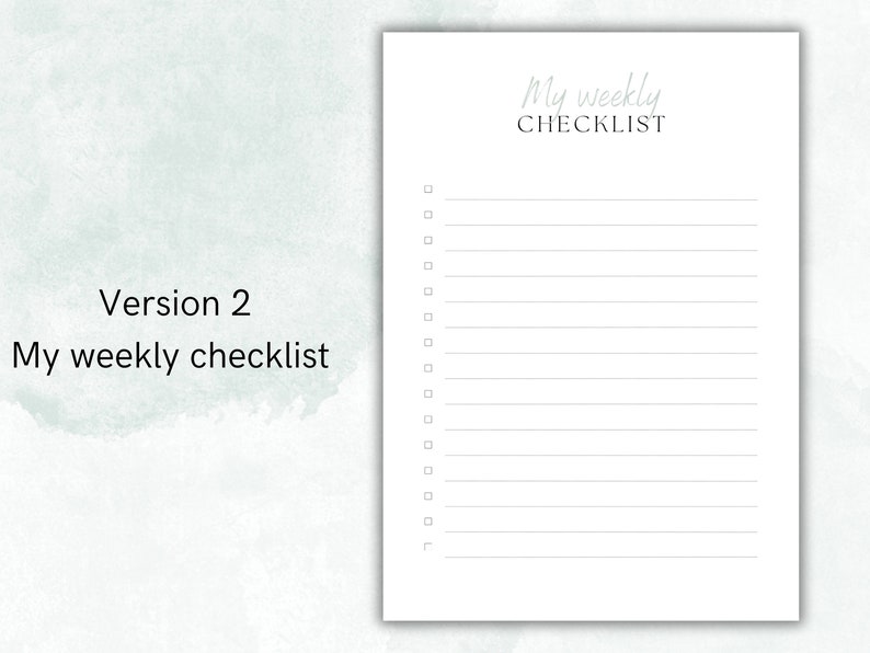 Modèle de checklist, checklist template, checklist à imprimer et à ...