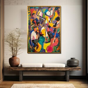 Abstract Orchestra Canvas Painting, Expressionist Music Wall Art - Etsy