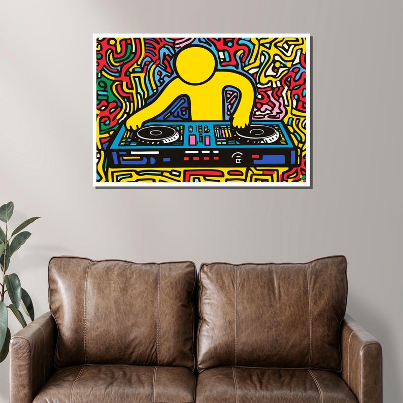 Colorful DJ Canvas Print, Graffiti Pop Art, Modern Wall Decor - Etsy