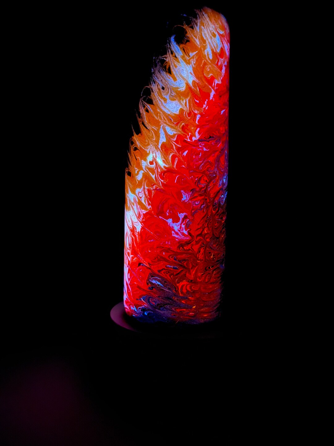 Fire Woodgrain 20oz Skinny Epoxy Resin Tumbler - Glowing Flames ...