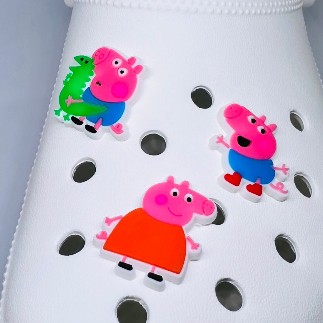 Cartoon Croc Charms, Peppa Pig Croc Jibbitz, Pig Croc Charms, Animated ...