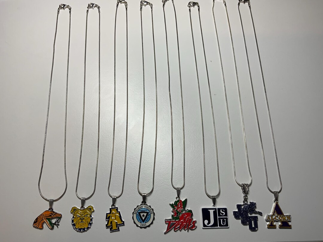 HBCU Mascot Charm Womens Round Snake 18 Silver Color Necklace Charms ...