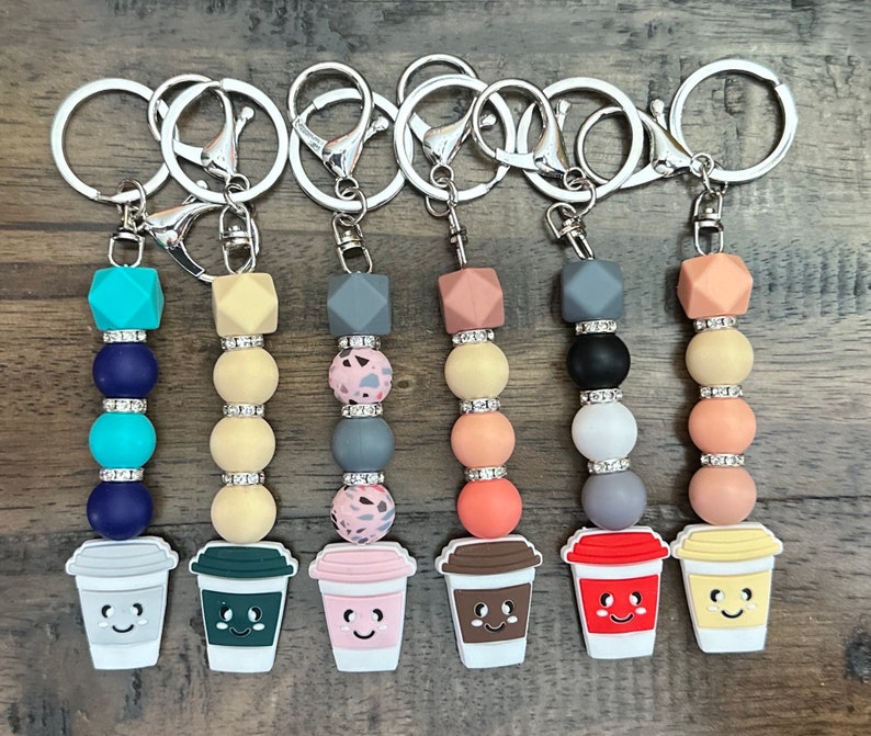Coffee Cup Keychain, Bag, or Water Bottle Charm - Etsy