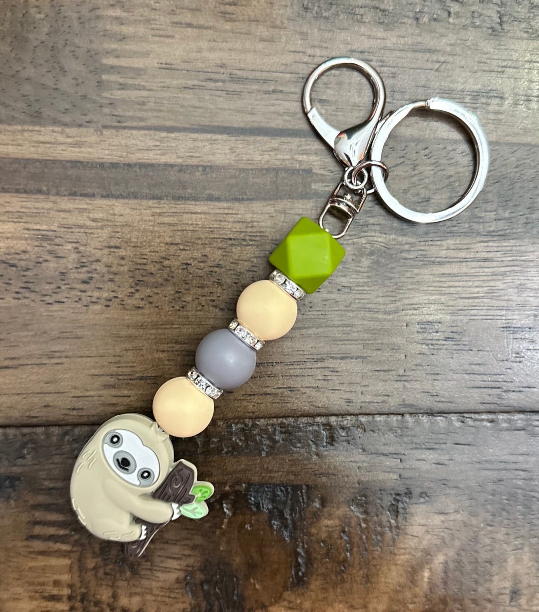 Hanging Around Sloth Keychain, Bag, or Water Bottle Charm - Etsy