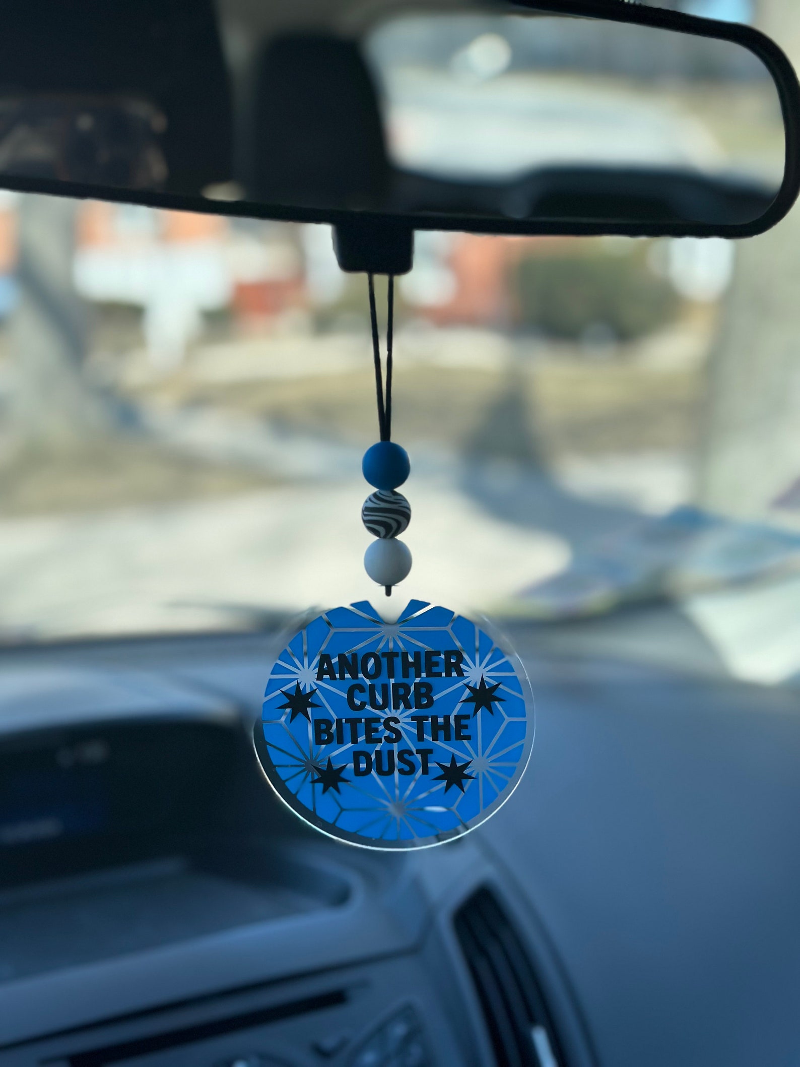 Curb Hitter Hanging Rearview Mirror Car Charm - Etsy