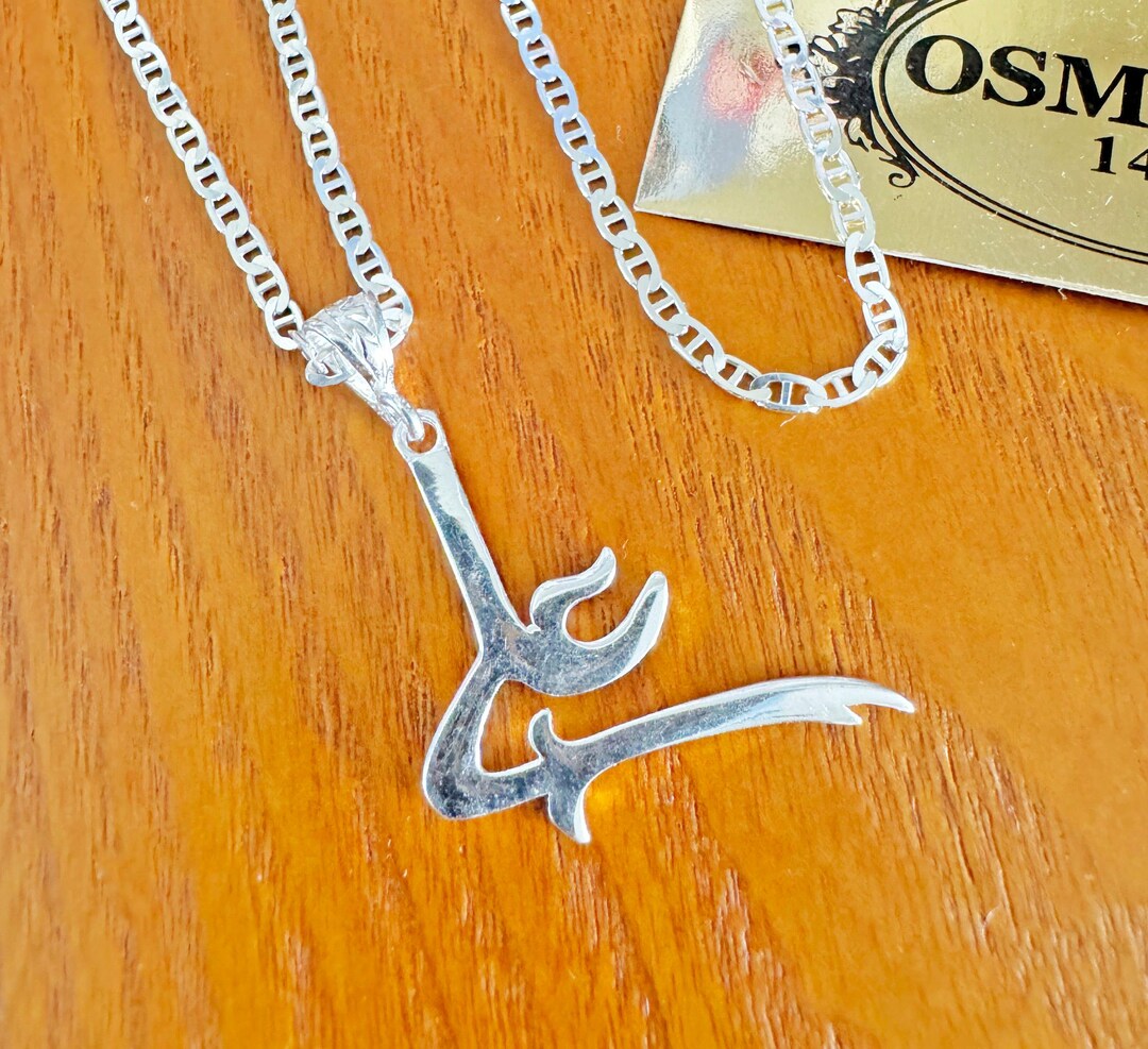 Zülfikar Chain Hz Ali Sword Silver 925 OSMANLI 1453 TÜRKIYE Göktürk ...