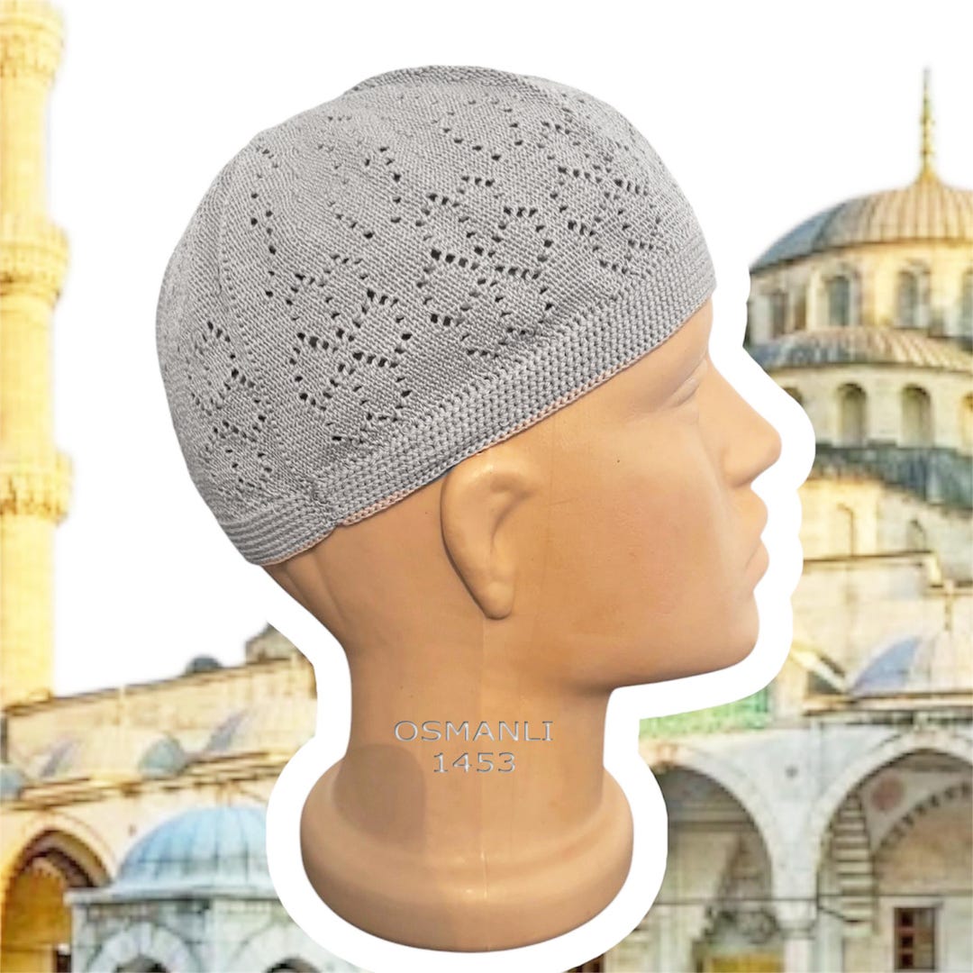 Takke Hat Kufi Prayer Cap Islamic Hat Muslim Knitted Hat Koran Prayer ...