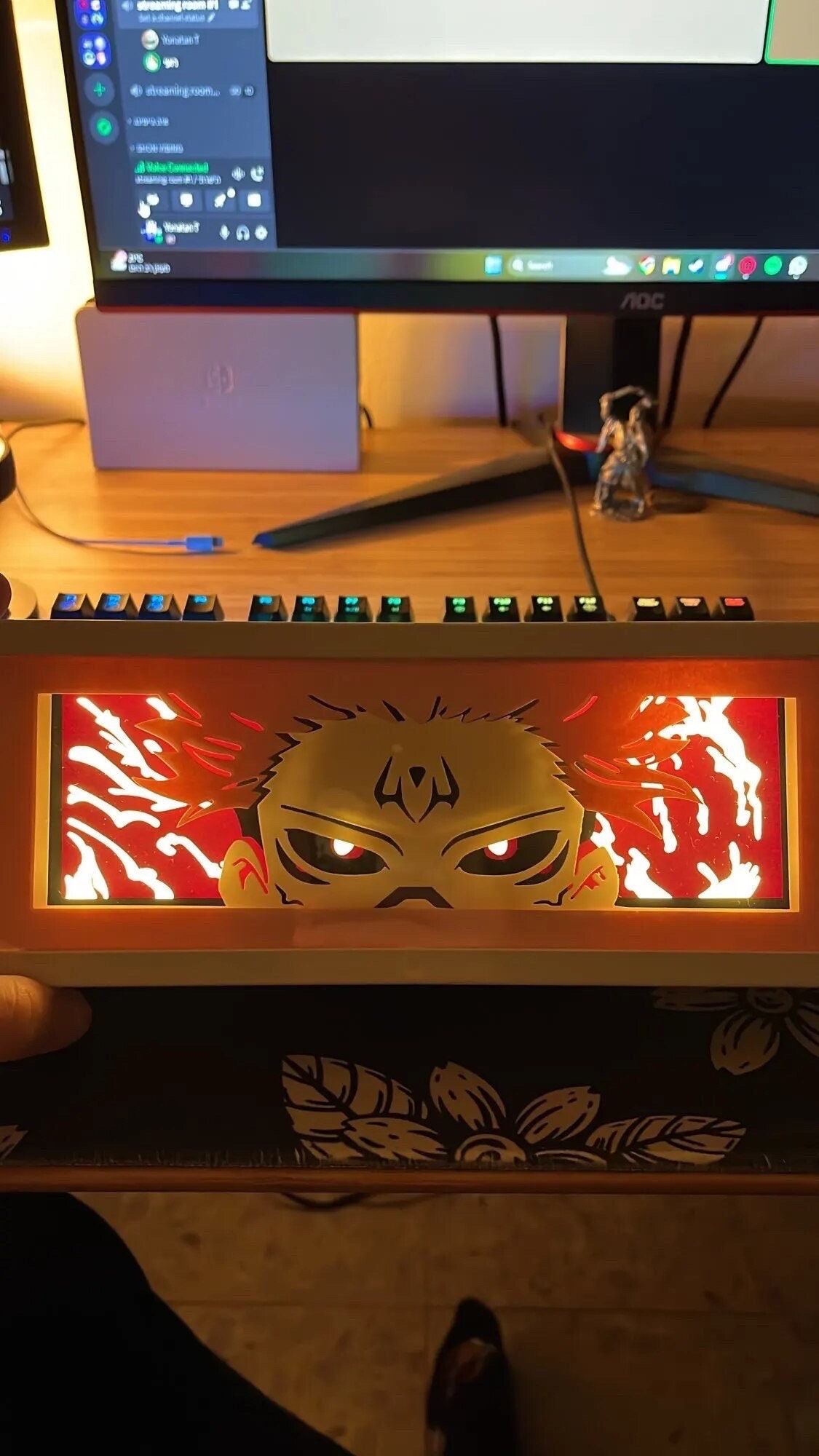 Anime Light Box Jujutsu Kaisen Sukuna Yuji Itadori Eye Face Lamp for ...