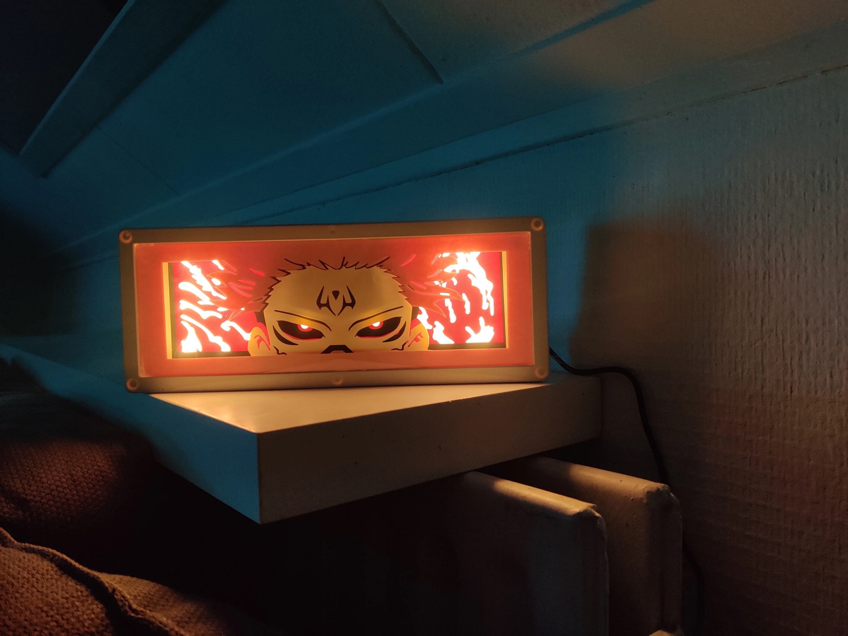 Anime Light Box Jujutsu Kaisen Sukuna Yuji Itadori Eye Face Lamp for ...