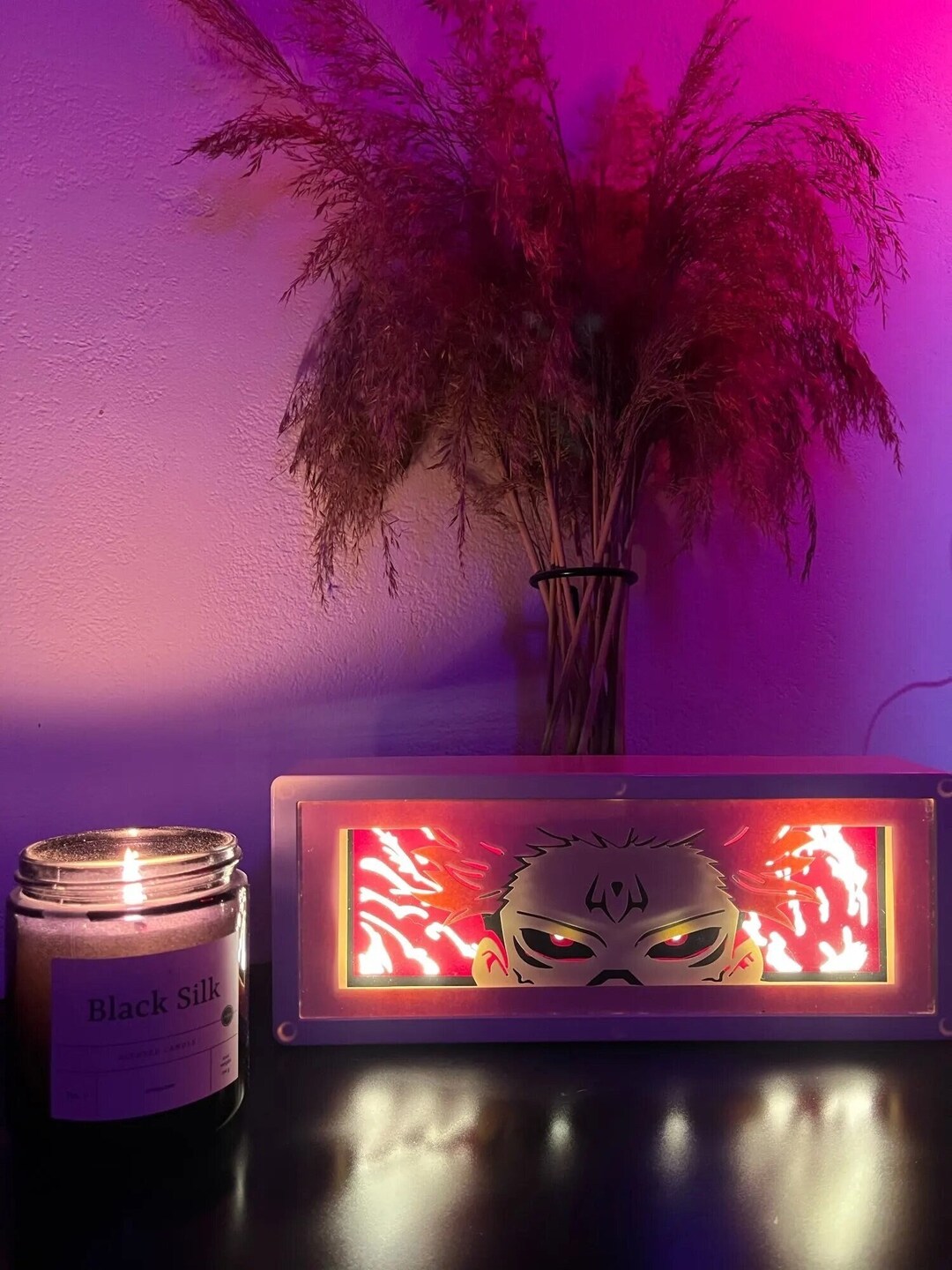 Anime Light Box Jujutsu Kaisen Sukuna Yuji Itadori Eye Face Lamp for ...