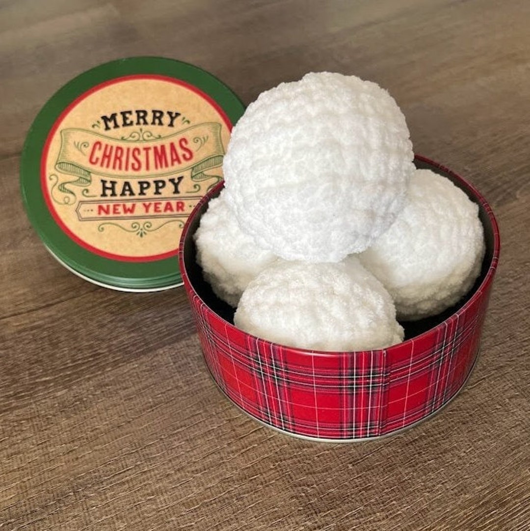 Simple Indoor Crochet Snowball Crocheted Snowballs Digital Pattern ...