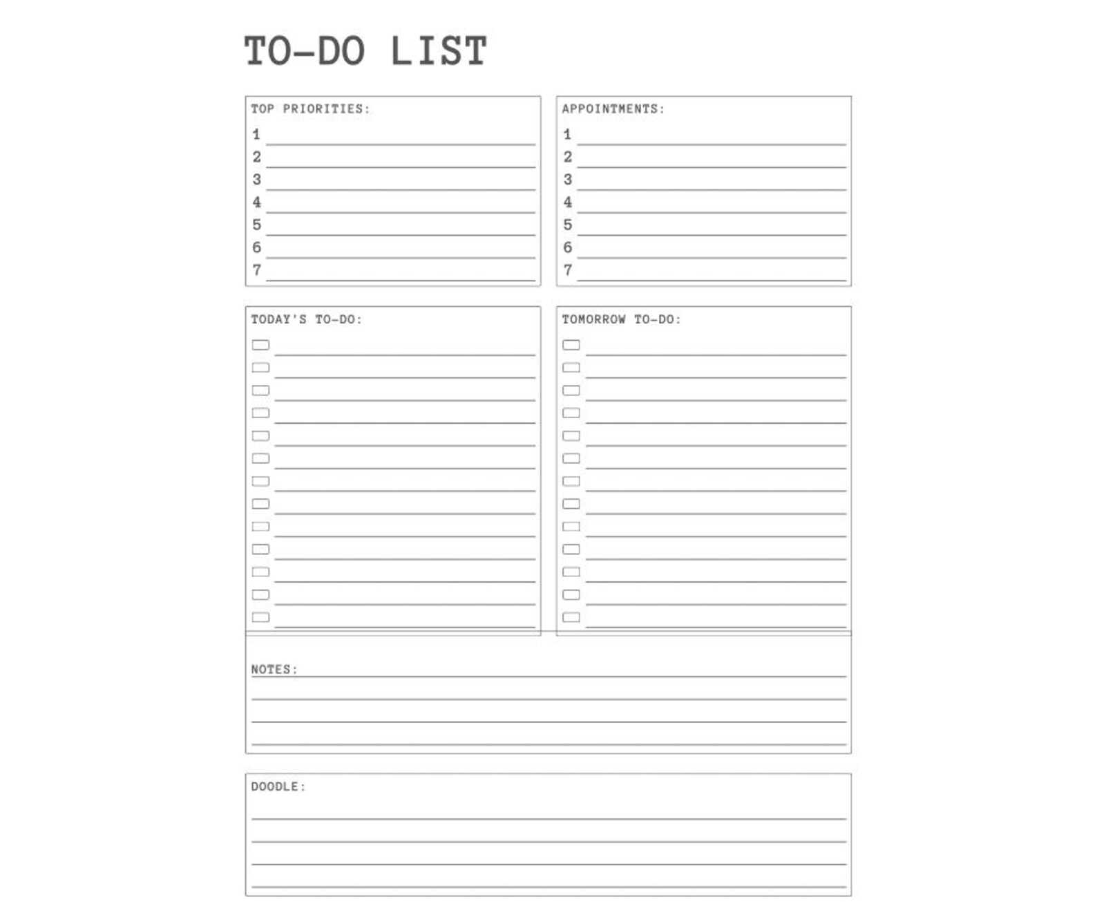 2025 Digital Planner Simple to Do List Planner - Etsy