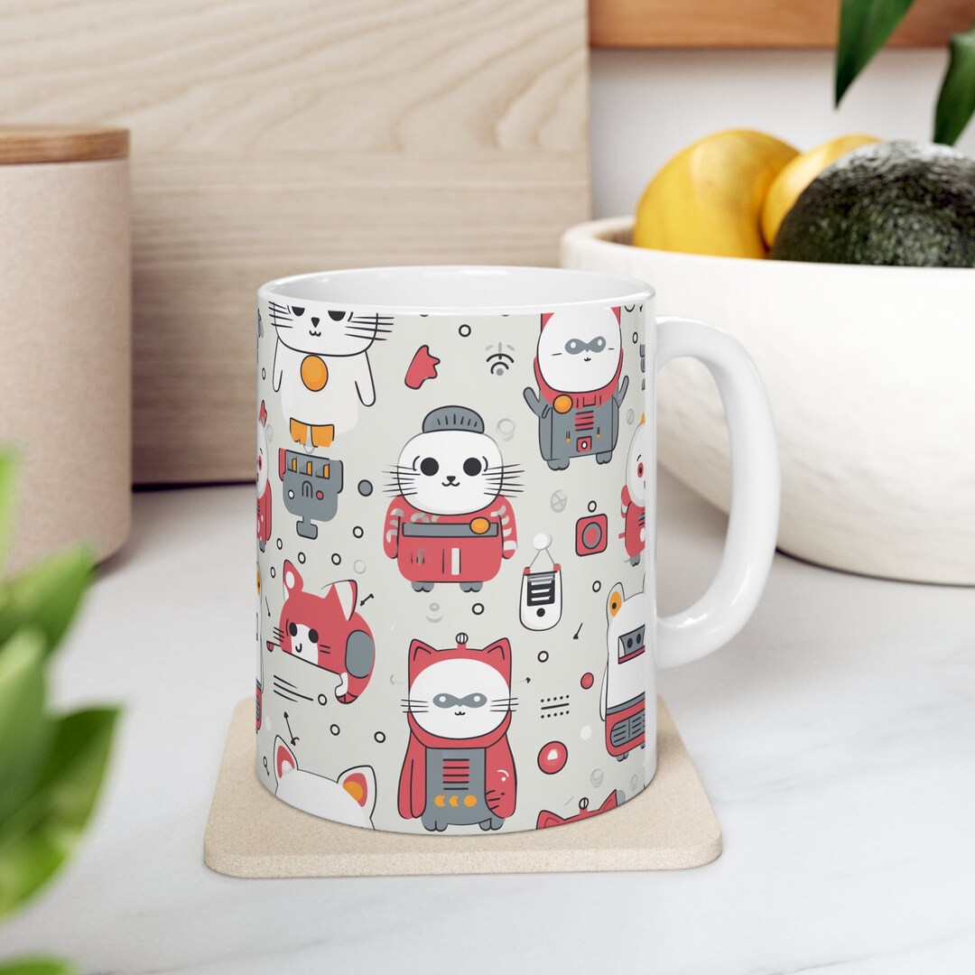 Creepy, Futuristic, Robotic Animals, Cute Ceramic Mug 11oz - Etsy