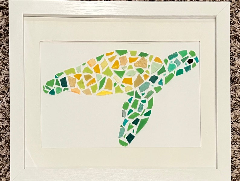 Mosaic Sea Turtle Artwork Made With Microplastics - Etsy