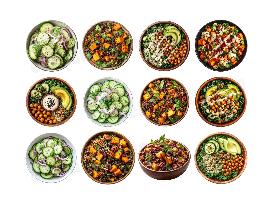 Salads Realistic Clipart | Fresh Salad PNG | Digital Food PNG | PNG ...