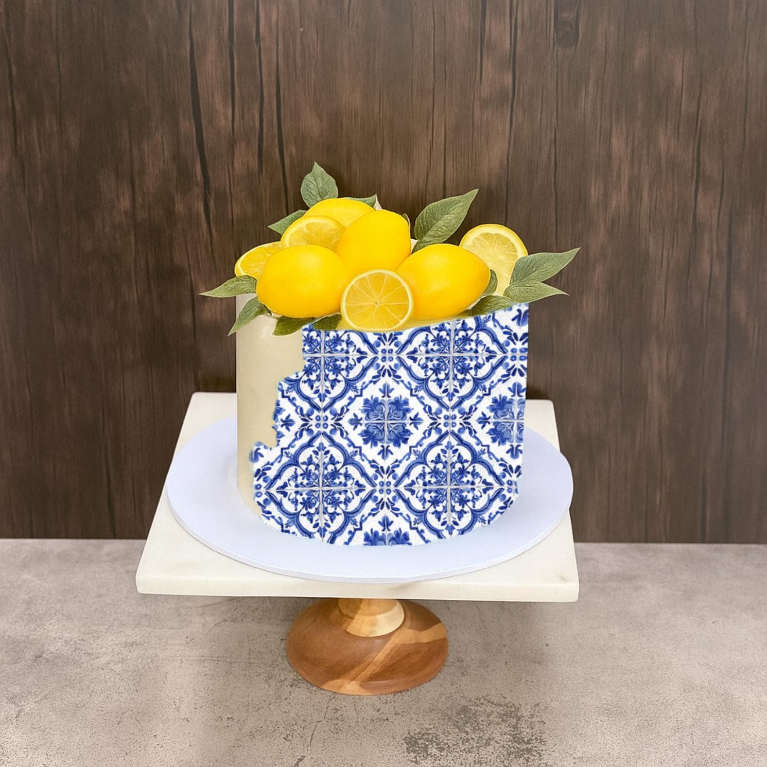 Mediterranean Wedding Cake Printable Design I Mediterranean Tiles I ...