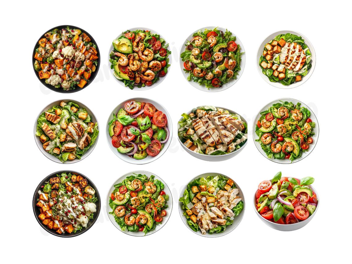 Salads Realistic Clipart | Fresh Salad PNG | Digital Food PNG | PNG ...