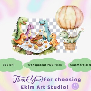 Dinosaur Watercolor Clipart | Sticker | PNG Bundle | Animal Clipart ...