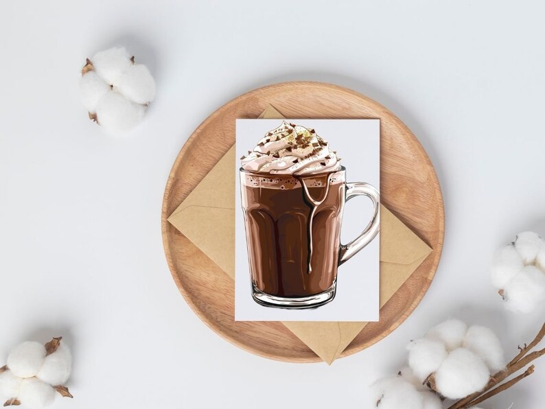 Hot Chocolate Watercolor Clipart Drink PNG Sticker PNG Bundle Digital ...