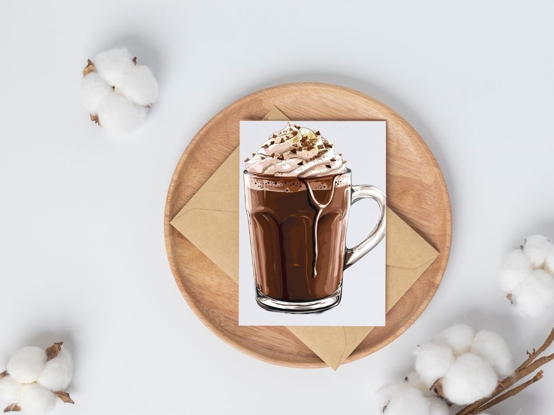 Hot Chocolate Watercolor Clipart Drink PNG Sticker PNG Bundle Digital ...