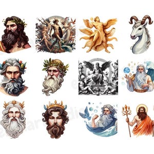 Watercolor Ancient Greek Clipart | Greek Mythology Gods PNG | PNG ...