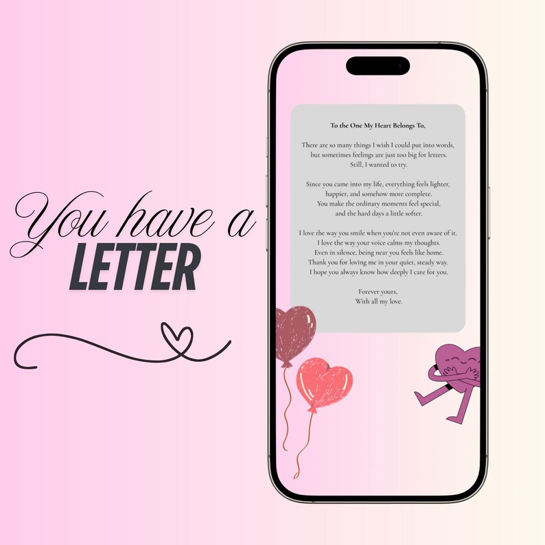 Animated Love Letter I Editable Canva Template | Digital Video Card ...